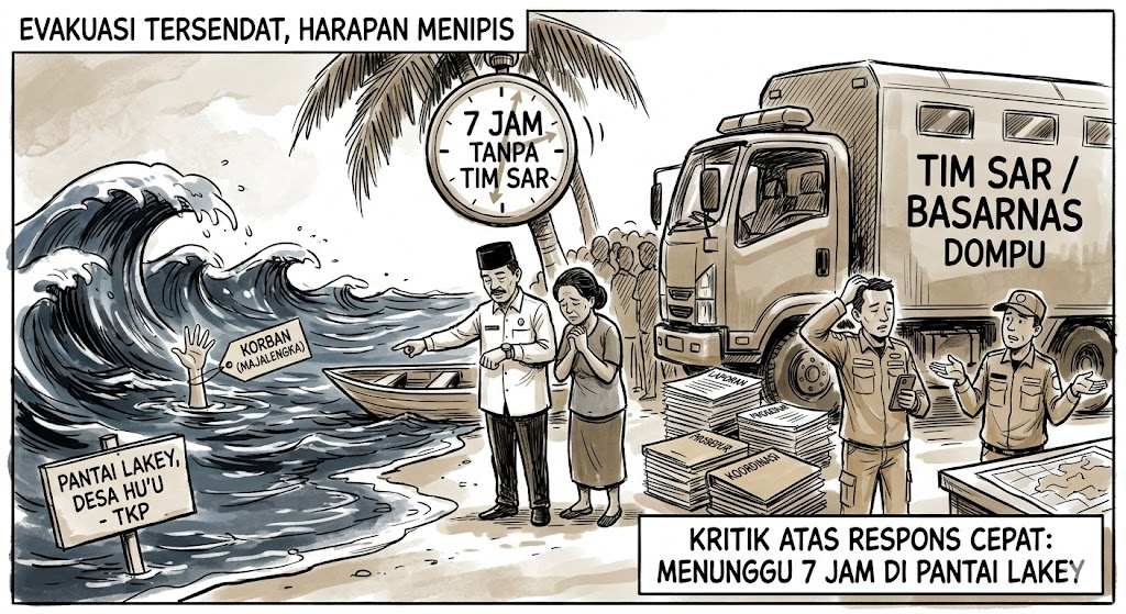 Warga Asal Majalengka Hilang Terseret Arus Pantai Lakey, Respon Tim SAR ...